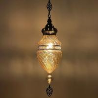 China Light brown handmade glass Pendant lamp Moroccan bedroom bedside chandelier (WH-DC-76) for sale