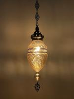 China Light brown handmade glass Pendant lamp Moroccan bedroom bedside chandelier (WH-DC-76) for sale
