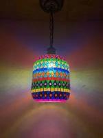 China Bohemia Turkish Mosaic Lamp Handmade Stained Glass Sconce Bar Restaurant Retro Vintage Mediterranean LED Hanging Light (WH-DC-80) for sale
