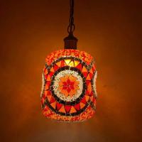 China Bohemia Turkish Mosaic Lamp Handmade Stained Glass Sconce Bar Restaurant Retro Vintage Mediterranean LED Hanging Light (WH-DC-80) for sale