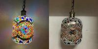 China Bohemia Turkish Mosaic Lamp Handmade Stained Glass Sconce Bar Restaurant Retro Vintage Mediterranean LED Hanging Light (WH-DC-80) for sale