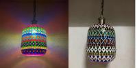 China Bohemia Turkish Mosaic Lamp Handmade Stained Glass Sconce Bar Restaurant Retro Vintage Mediterranean LED Hanging Light (WH-DC-80) for sale