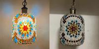 China Bohemia Turkish Mosaic Lamp Handmade Stained Glass Sconce Bar Restaurant Retro Vintage Mediterranean LED Hanging Light (WH-DC-80) for sale