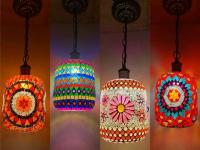 China Bohemia Turkish Mosaic Lamp Handmade Stained Glass Sconce Bar Restaurant Retro Vintage Mediterranean LED Hanging Light (WH-DC-80) for sale