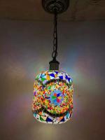 China Bohemia Turkish Mosaic Lamp Handmade Stained Glass Sconce Bar Restaurant Retro Vintage Mediterranean LED Hanging Light (WH-DC-80) for sale