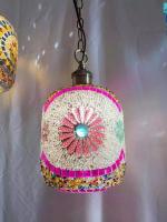 China Bohemia Turkish Mosaic Lamp Handmade Stained Glass Sconce Bar Restaurant Retro Vintage Mediterranean LED Hanging Light (WH-DC-80) for sale
