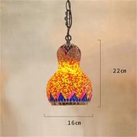 China Vintage Art Deco Handcrafted Lamparas de mesa Colorful Stained Glass Romantic Pendant Lamp Turkish Mosaic Chandelier(WH-DC-82) for sale