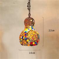 China Vintage Art Deco Handcrafted Lamparas de mesa Colorful Stained Glass Romantic Pendant Lamp Turkish Mosaic Chandelier(WH-DC-82) for sale