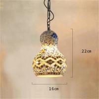 China Vintage Art Deco Handcrafted Lamparas de mesa Colorful Stained Glass Romantic Pendant Lamp Turkish Mosaic Chandelier(WH-DC-82) for sale