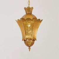 China Gold Lustre Hollow Carved Hanging Lamp Vintage Retro Classical Moroccan Pendant Lights (WH-DC-84) for sale