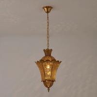 China Gold Lustre Hollow Carved Hanging Lamp Vintage Retro Classical Moroccan Pendant Lights (WH-DC-84) for sale