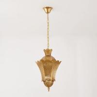 China Gold Lustre Hollow Carved Hanging Lamp Vintage Retro Classical Moroccan Pendant Lights (WH-DC-84) for sale