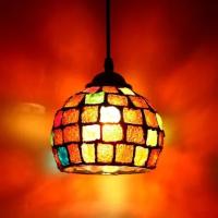 China LED Colorful Glass Hanging Lamp Morocco Decor Turkish Mosaic Lamps (WH-DC-86) for sale