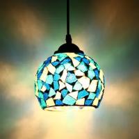 China LED Colorful Glass Hanging Lamp Morocco Decor Turkish Mosaic Lamps (WH-DC-86) for sale