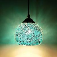 China LED Colorful Glass Hanging Lamp Morocco Decor Turkish Mosaic Lamps (WH-DC-86) for sale