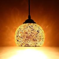 China LED Colorful Glass Hanging Lamp Morocco Decor Turkish Mosaic Lamps (WH-DC-86) for sale