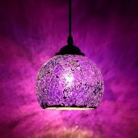 China LED Colorful Glass Hanging Lamp Morocco Decor Turkish Mosaic Lamps (WH-DC-86) for sale