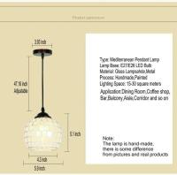 China LED Colorful Glass Hanging Lamp Morocco Decor Turkish Mosaic Lamps (WH-DC-86) for sale