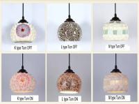 China LED Colorful Glass Hanging Lamp Morocco Decor Turkish Mosaic Lamps (WH-DC-86) for sale