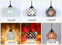 China LED Colorful Glass Hanging Lamp Morocco Decor Turkish Mosaic Lamps (WH-DC-86) for sale