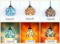 China LED Colorful Glass Hanging Lamp Morocco Decor Turkish Mosaic Lamps (WH-DC-86) for sale