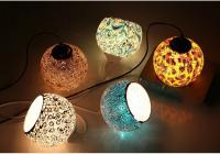 China LED Colorful Glass Hanging Lamp Morocco Decor Turkish Mosaic Lamps (WH-DC-86) for sale