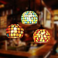 China LED Colorful Glass Hanging Lamp Morocco Decor Turkish Mosaic Lamps (WH-DC-86) for sale