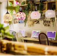 China LED Colorful Glass Hanging Lamp Morocco Decor Turkish Mosaic Lamps (WH-DC-86) for sale