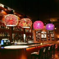 China LED Colorful Glass Hanging Lamp Morocco Decor Turkish Mosaic Lamps (WH-DC-86) for sale