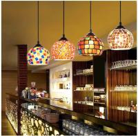 China LED Colorful Glass Hanging Lamp Morocco Decor Turkish Mosaic Lamps (WH-DC-86) for sale