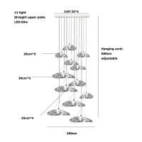 China Nordic Manta Suspension Light For Bedroom Living Room Creative Staircase Pendant Light(WH-NC-122) for sale