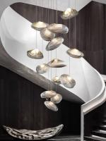 China Creative Staircase Pendant lamp Designer LED Glass Counter Pendant light(WH-NC-123) for sale
