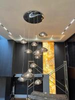 China Creative Staircase Pendant lamp Designer LED Glass Counter Pendant light(WH-NC-123) for sale