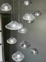 China Creative Staircase Pendant lamp Designer LED Glass Counter Pendant light(WH-NC-123) for sale
