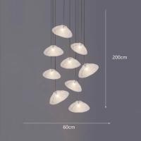 China Creative Staircase Pendant lamp Designer LED Glass Counter Pendant light(WH-NC-123) for sale