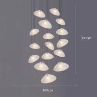 China Creative Staircase Pendant lamp Designer LED Glass Counter Pendant light(WH-NC-123) for sale