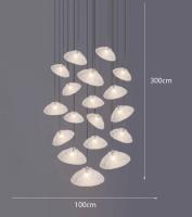 China Creative Staircase Pendant lamp Designer LED Glass Counter Pendant light(WH-NC-123) for sale