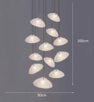 China Creative Staircase Pendant lamp Designer LED Glass Counter Pendant light(WH-NC-123) for sale