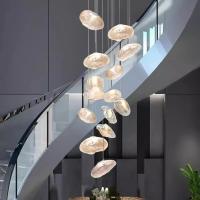 China Creative Staircase Pendant lamp Designer LED Glass Counter Pendant light(WH-NC-123) for sale