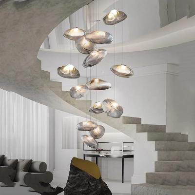 China Creative Staircase Pendant lamp Designer LED Glass Counter Pendant light(WH-NC-123) for sale