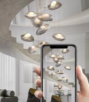 China Creative Staircase Pendant lamp Designer LED Glass Counter Pendant light(WH-NC-123) for sale