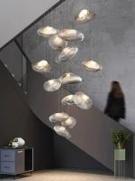 China Creative Staircase Pendant lamp Designer LED Glass Counter Pendant light(WH-NC-123) for sale