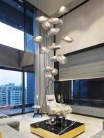 China Creative Staircase Pendant lamp Designer LED Glass Counter Pendant light(WH-NC-123) for sale