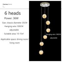 China Modern Led Chandelier Glass Ball Pendant Light Staircase LED Decor Lusters(WH-NC-125) for sale