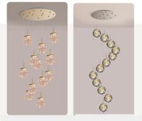 China Modern Led Chandelier Glass Ball Pendant Light Staircase LED Decor Lusters(WH-NC-125) for sale