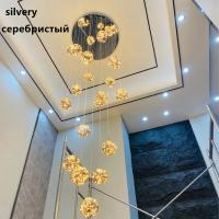 China Modern Led Chandelier Glass Ball Pendant Light Staircase LED Decor Lusters(WH-NC-125) for sale