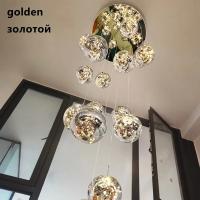 China Modern Led Chandelier Glass Ball Pendant Light Staircase LED Decor Lusters(WH-NC-125) for sale