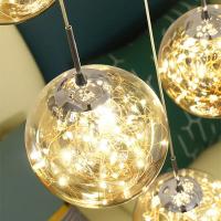 China Modern Led Chandelier Glass Ball Pendant Light Staircase LED Decor Lusters(WH-NC-125) for sale