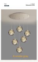 China Modern Led Chandelier Glass Ball Pendant Light Staircase LED Decor Lusters(WH-NC-125) for sale