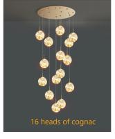 China Modern Led Chandelier Glass Ball Pendant Light Staircase LED Decor Lusters(WH-NC-125) for sale